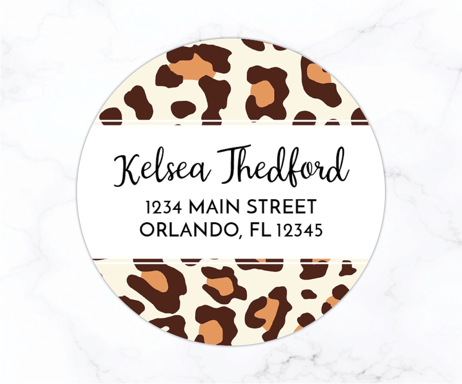 Leopard Print Round Address Labels 2 Inch Round Address - Etsy