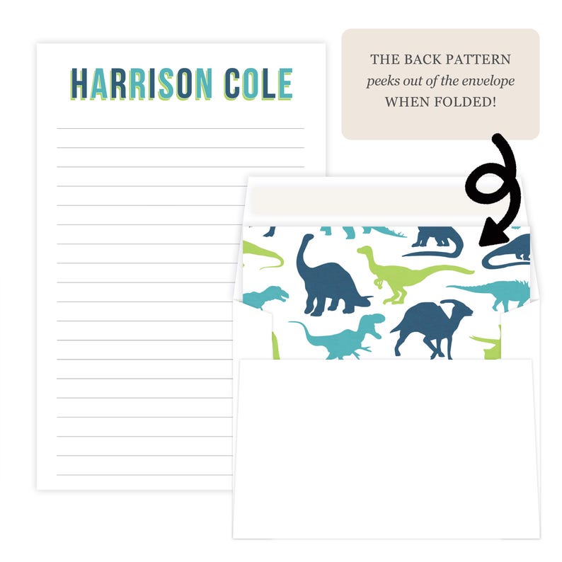 Kids Letter Writing Set | Dino Stationery Set | Boys Stationary Set ...