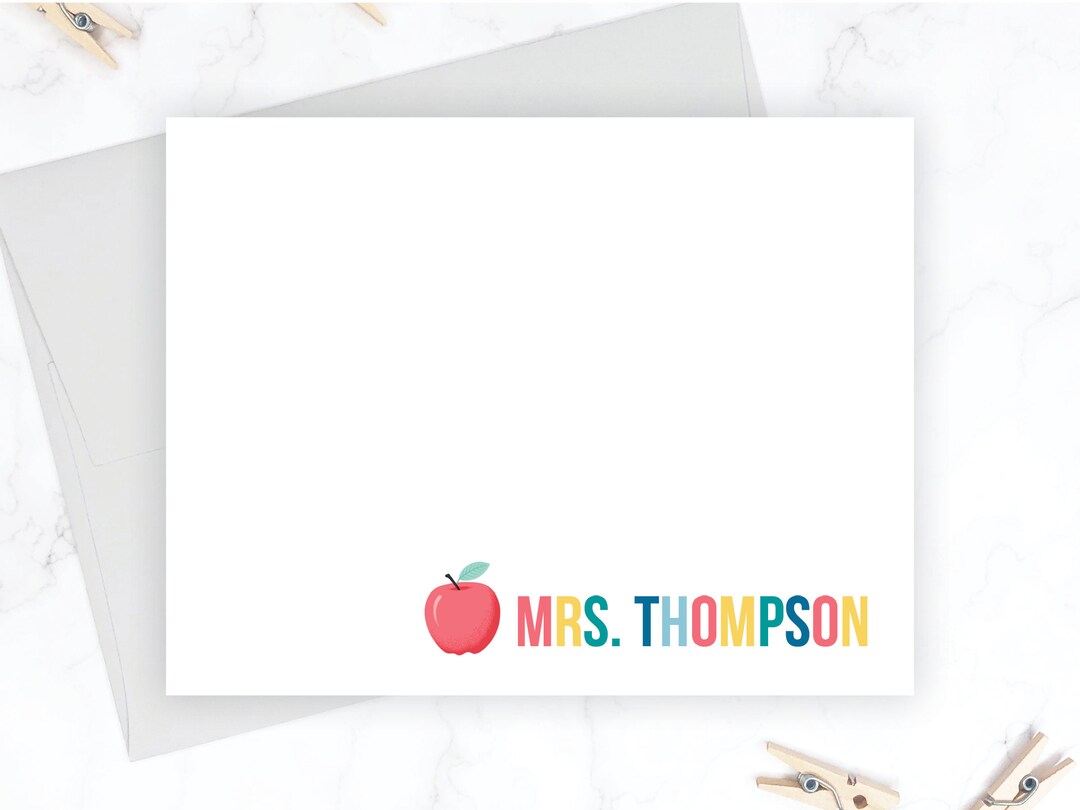 Teacher Stationery Teacher Stationary Personalized Teacher Notes ...