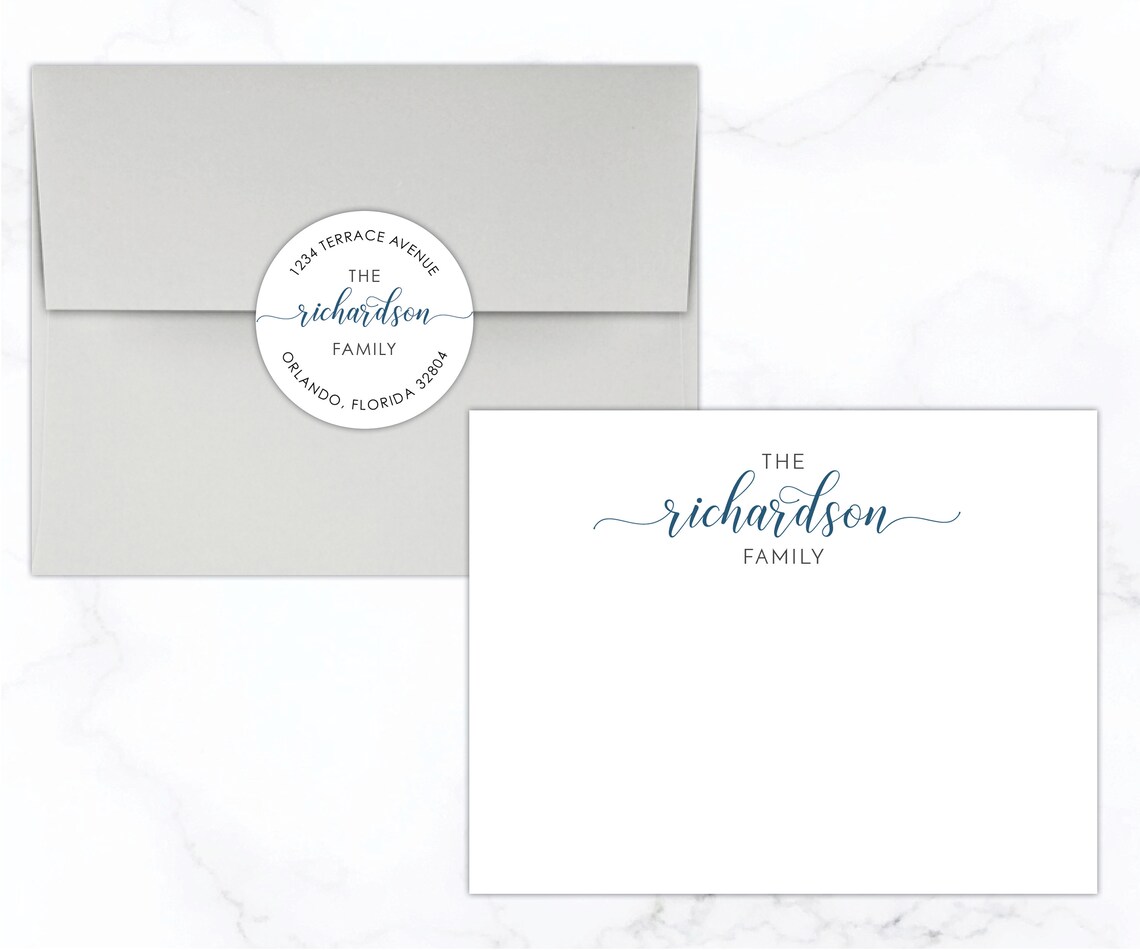 Family Return Address Label Sticker Round 2 Inch Circle - Etsy