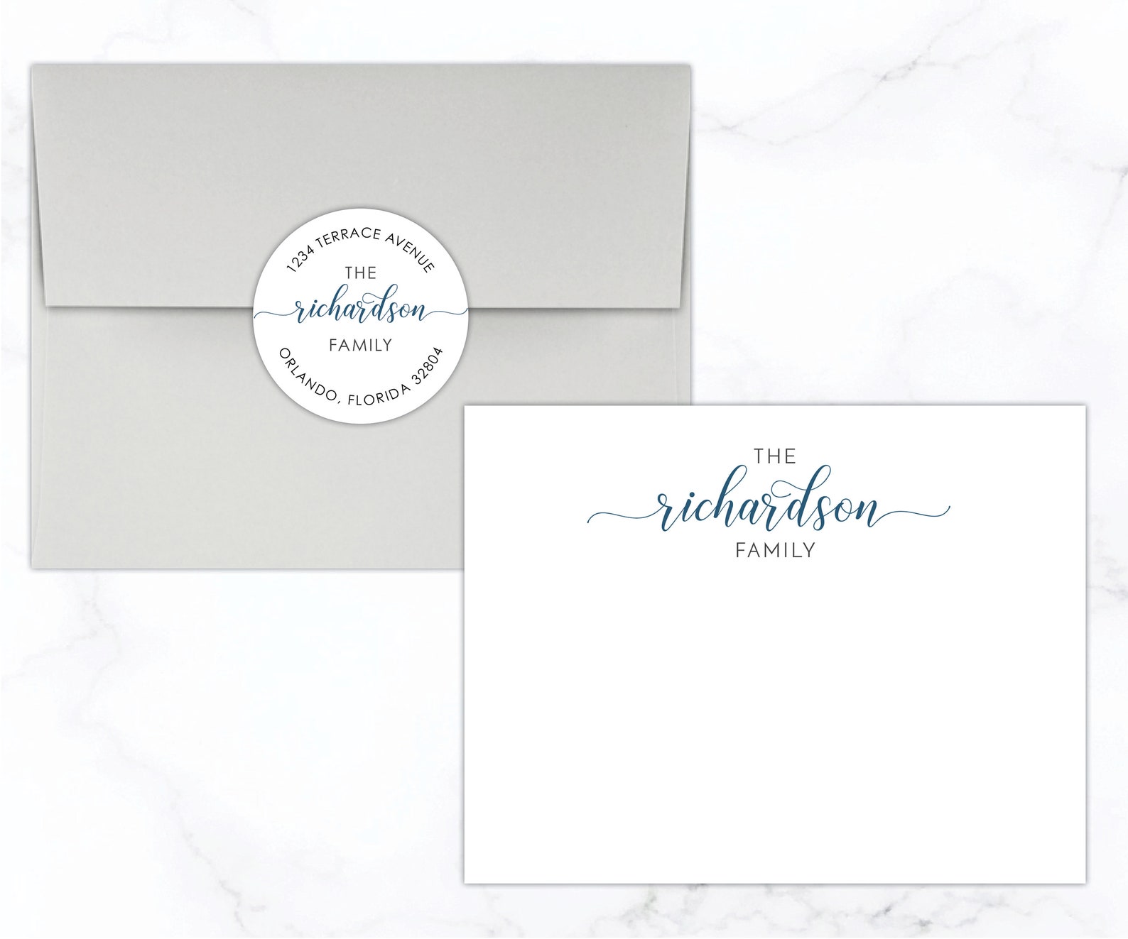 Family Return Address Label Sticker Round 2 Inch Circle - Etsy