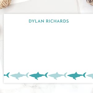 Shark Stationery Set | Shark Stationary Set | Shark Personalized Note ...