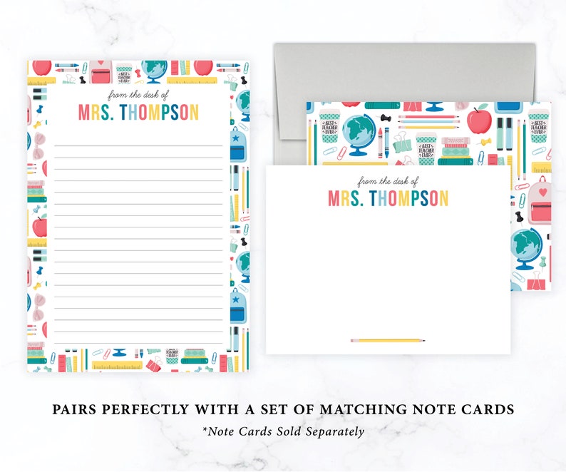 Teacher Notepad Personalized Teacher Notepad Teacher - Etsy