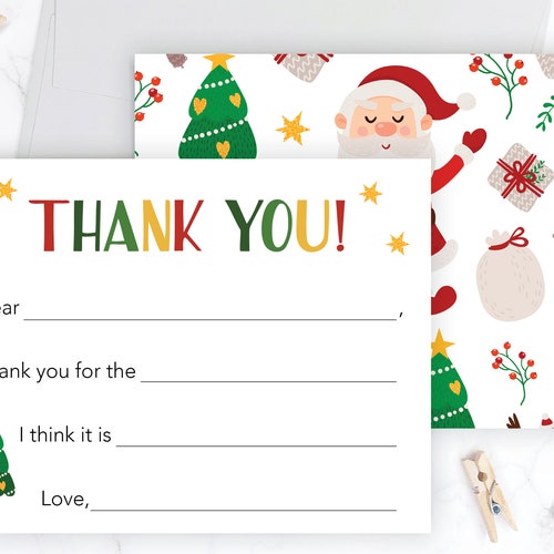PRINTABLE Christmas Thank You Cards for Kids Snowman Thank - Etsy