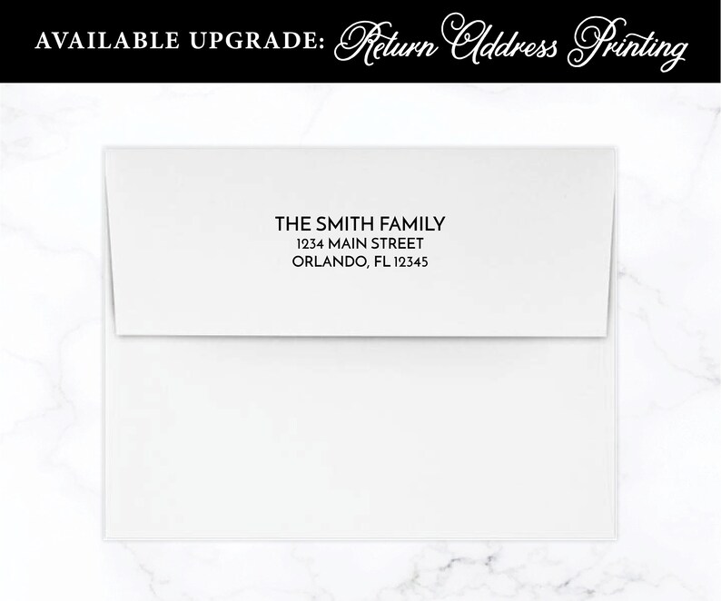 Return Address Envelope Flap Printing Citrus Paper Co. | Etsy