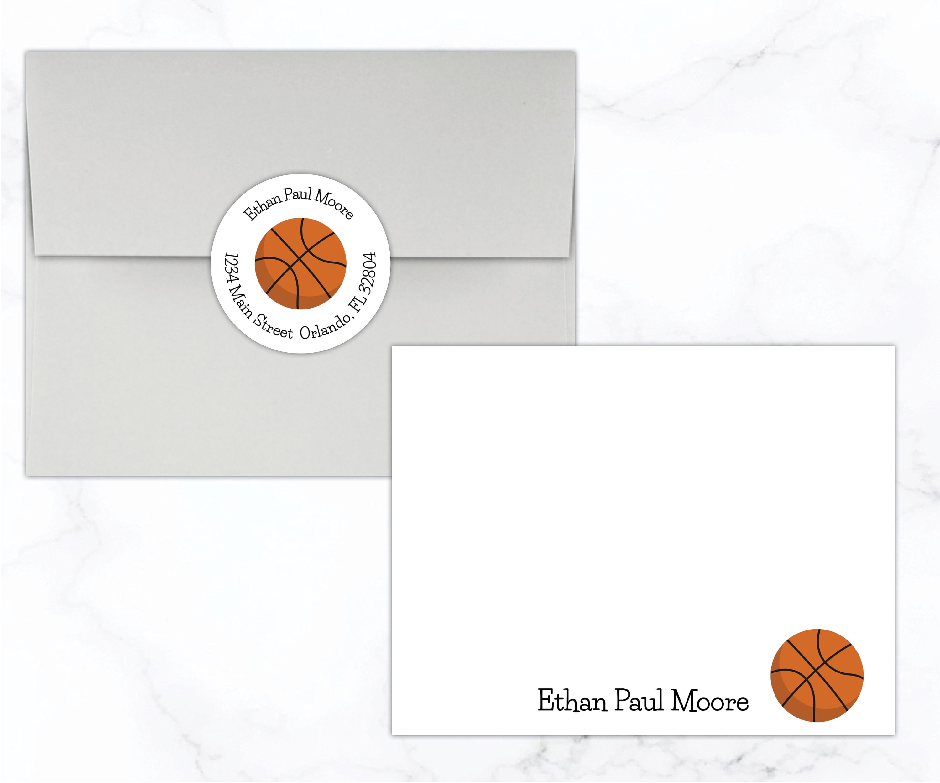Basketball Stationery Set Basketball Stationary Set | Etsy