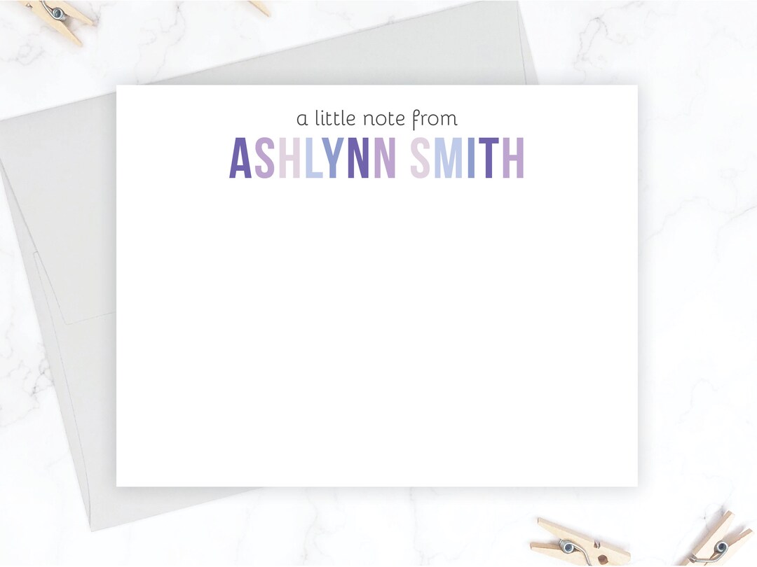 Girls Personalized Stationery Set Girls Stationary Set Personalized ...