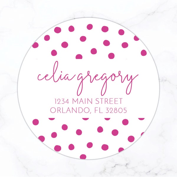 Polka Dot Labels - Etsy