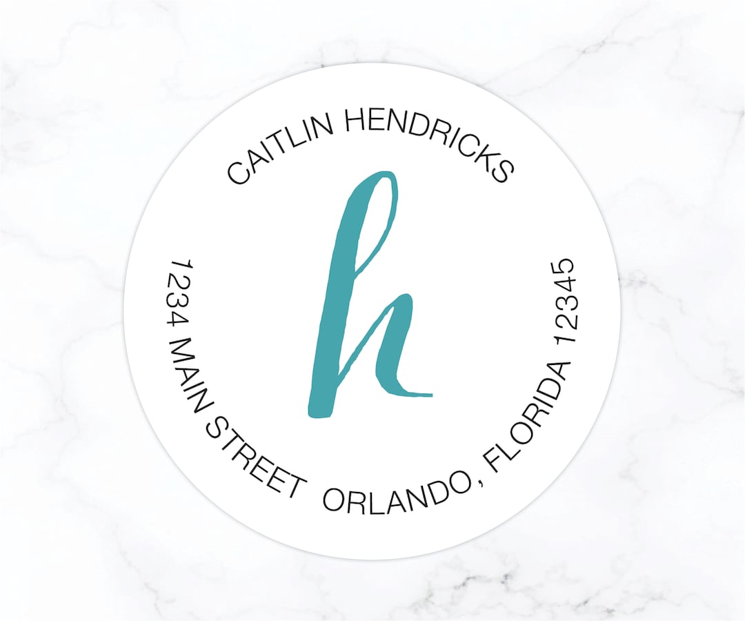 Round Address Labels | Round Return Address Labels for Women | Women ...