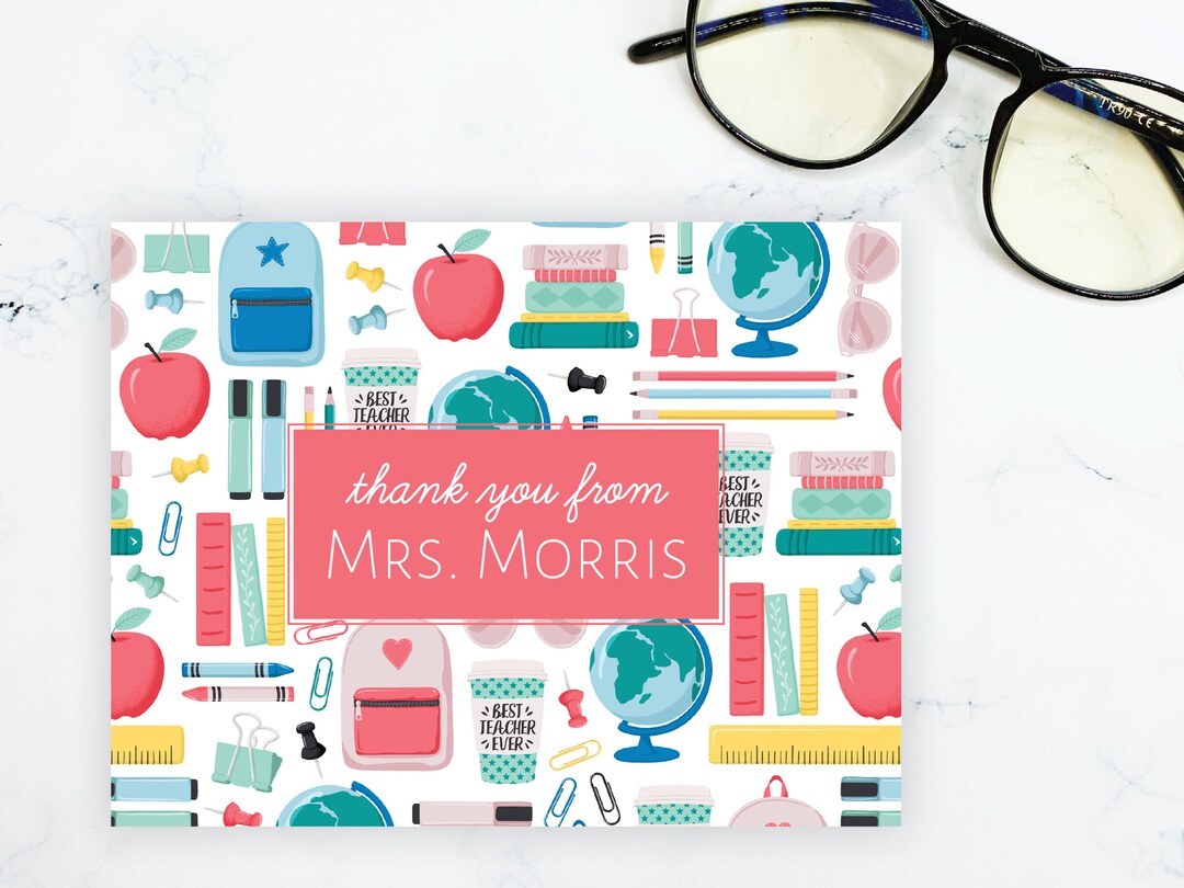 Personalized Teacher Note Cards | Teacher Stationery Set | Teacher ...
