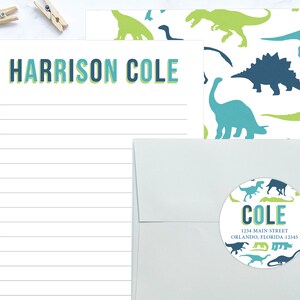 Kids Letter Writing Set | Dino Stationery Set | Boys Stationary Set ...