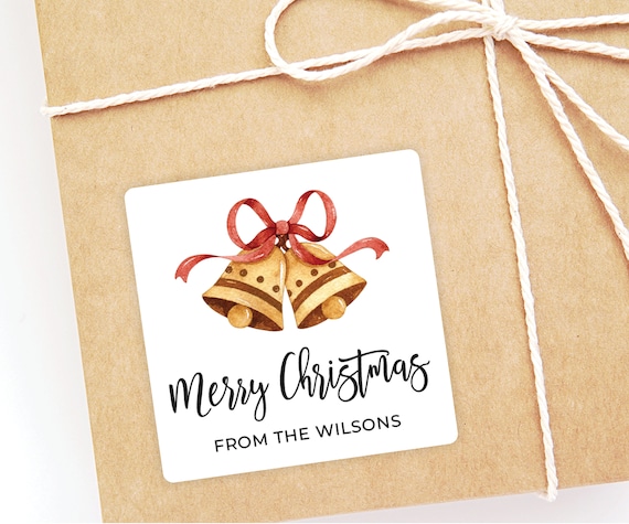 Personalized Christmas Gift Labels Square Holiday Gift - Etsy