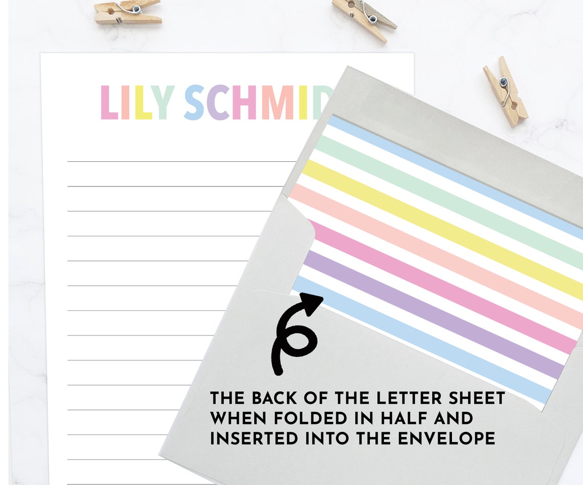 Girls Letter Writing Set Letter Writing Kit Girls | Etsy