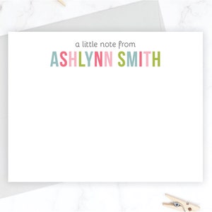 Girls Personalized Stationery Set Girls Stationary Set Colorful ...