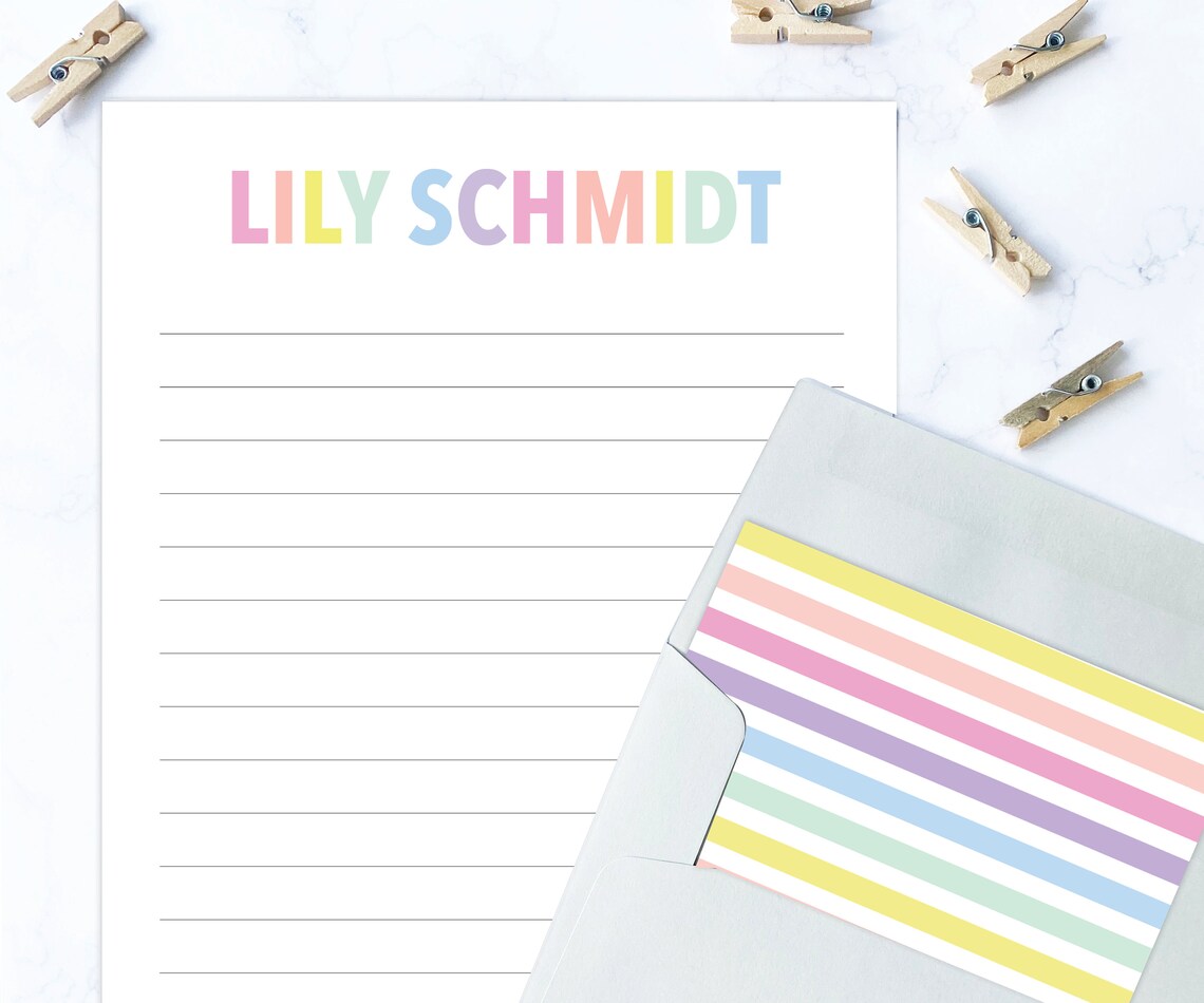 Girls Letter Writing Set Letter Writing Kit Girls - Etsy