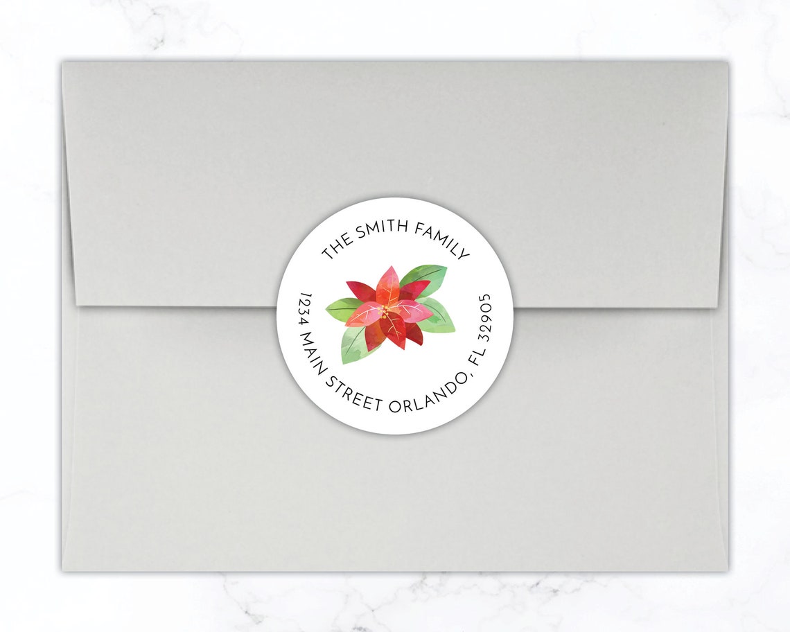 Christmas Return Address Label Stickers Personalized Holiday - Etsy