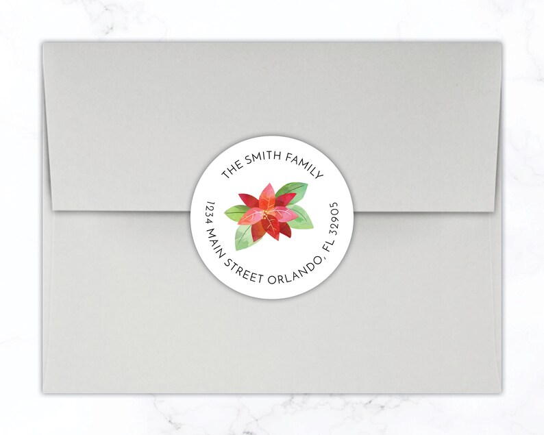 Christmas Return Address Label Stickers Personalized Holiday - Etsy