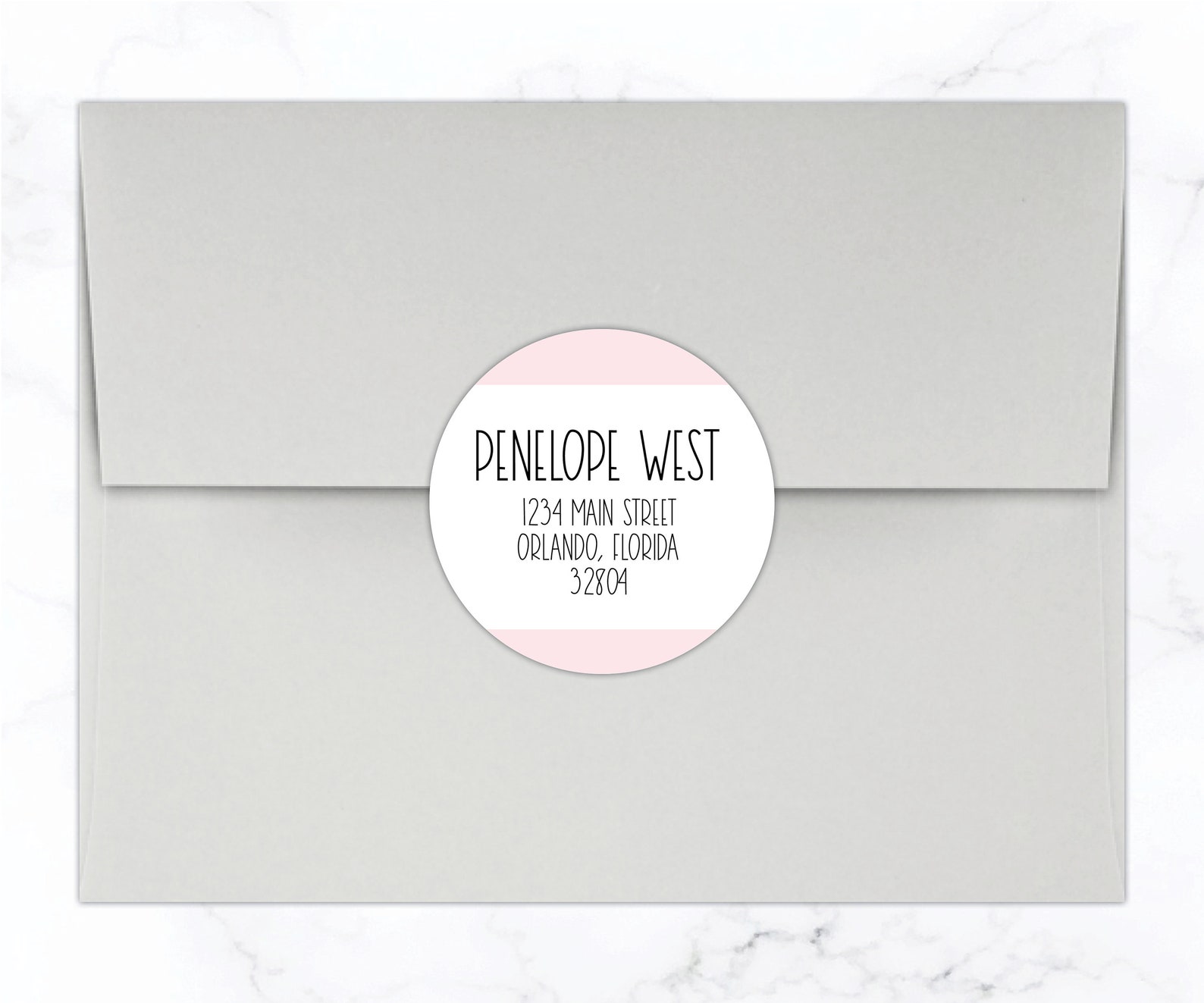 Round Return Address Labels Personalized Round Address Label - Etsy
