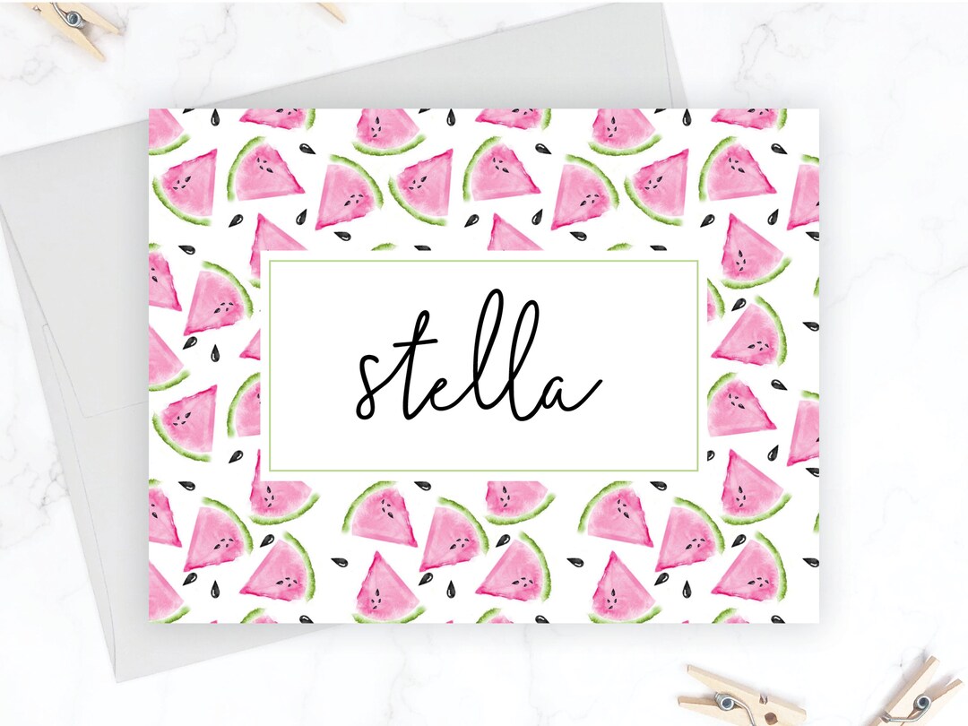 Watermelon Stationery Set | Personalized Watermelon Stationary Set ...