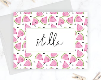 Personalized Note Cards Watermelon Note Cards Watermelon Gifts - Etsy