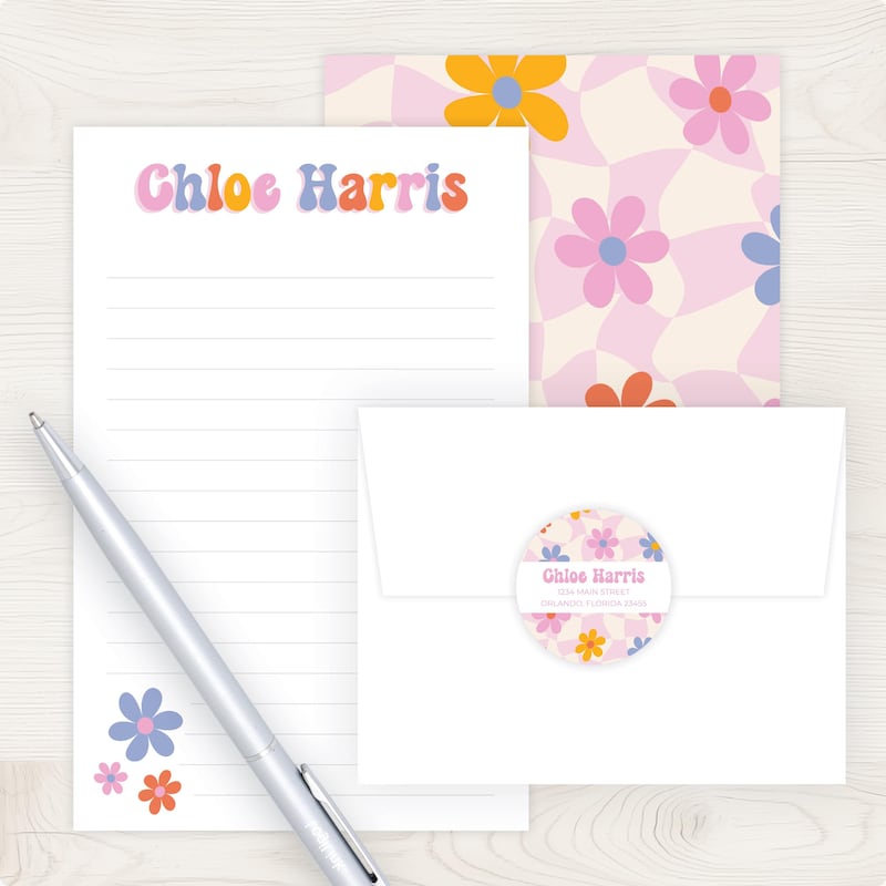 Custom Flower Stationary - Etsy