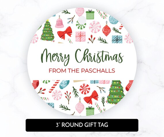 Round Gift Tag Template