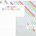 Kids Letter Writing Set Girls Lined Stationery Paper Rainbow Stripe ...