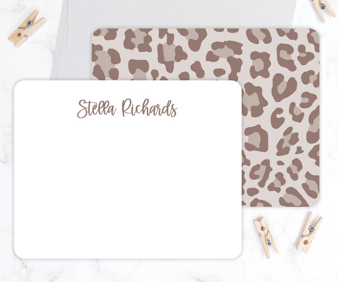 Leopard Stationery Set | Leopard Stationary for Women | Leopard Flat ...