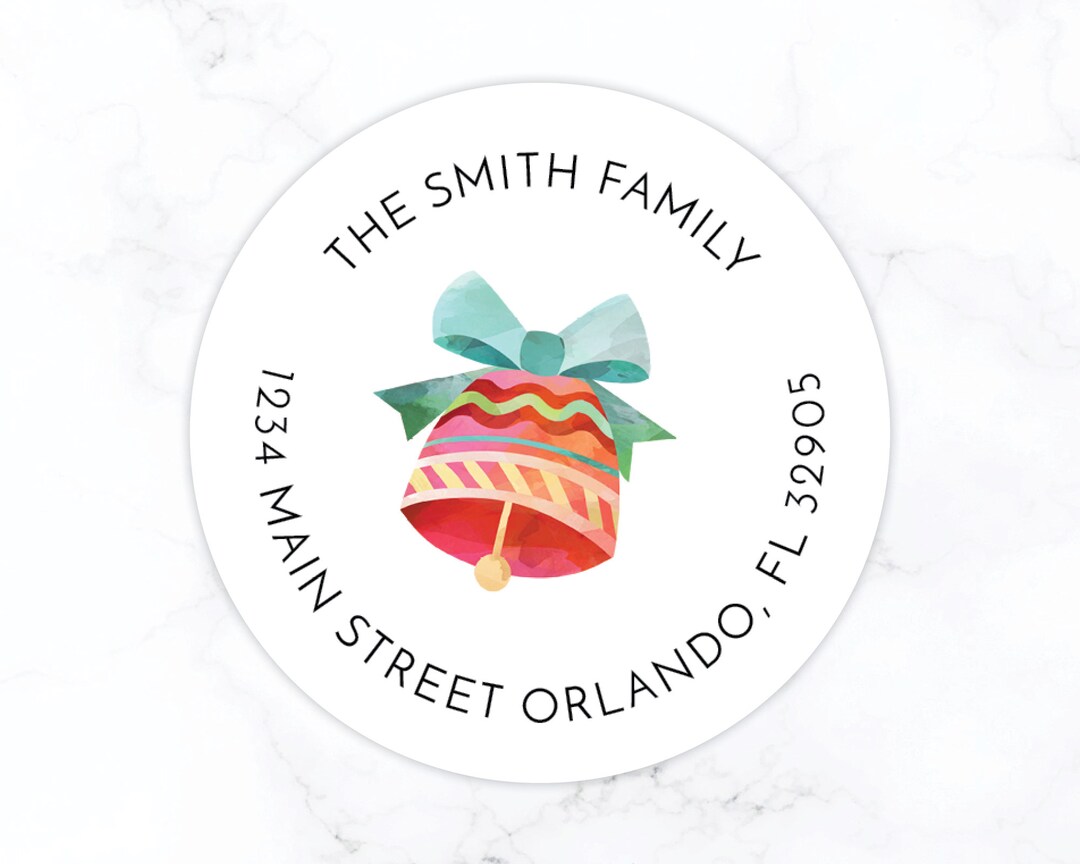 Christmas Return Address Label Stickers | Personalized Holiday Return ...