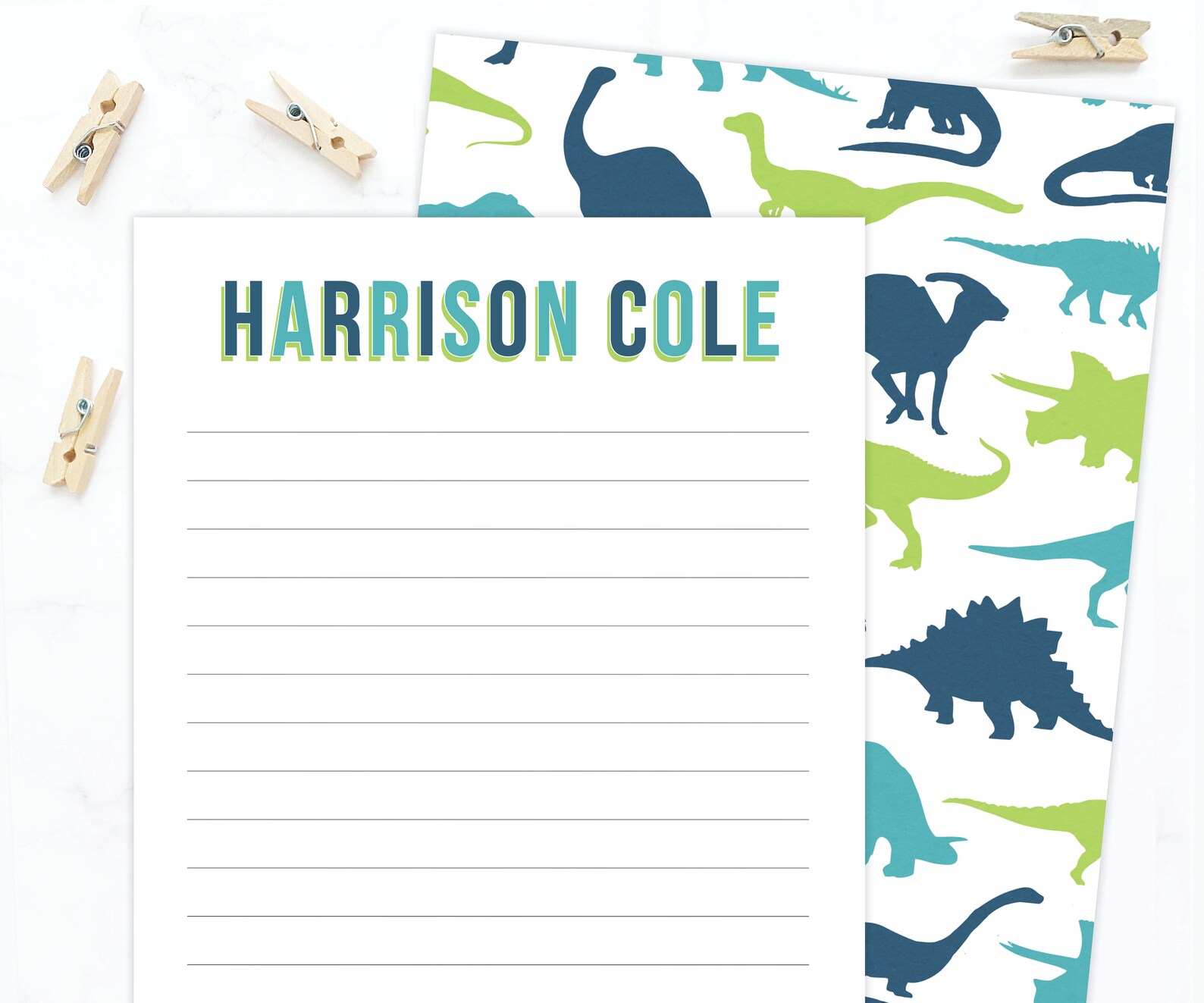 Kids Letter Writing Set Dino Stationery Set Boys | Etsy
