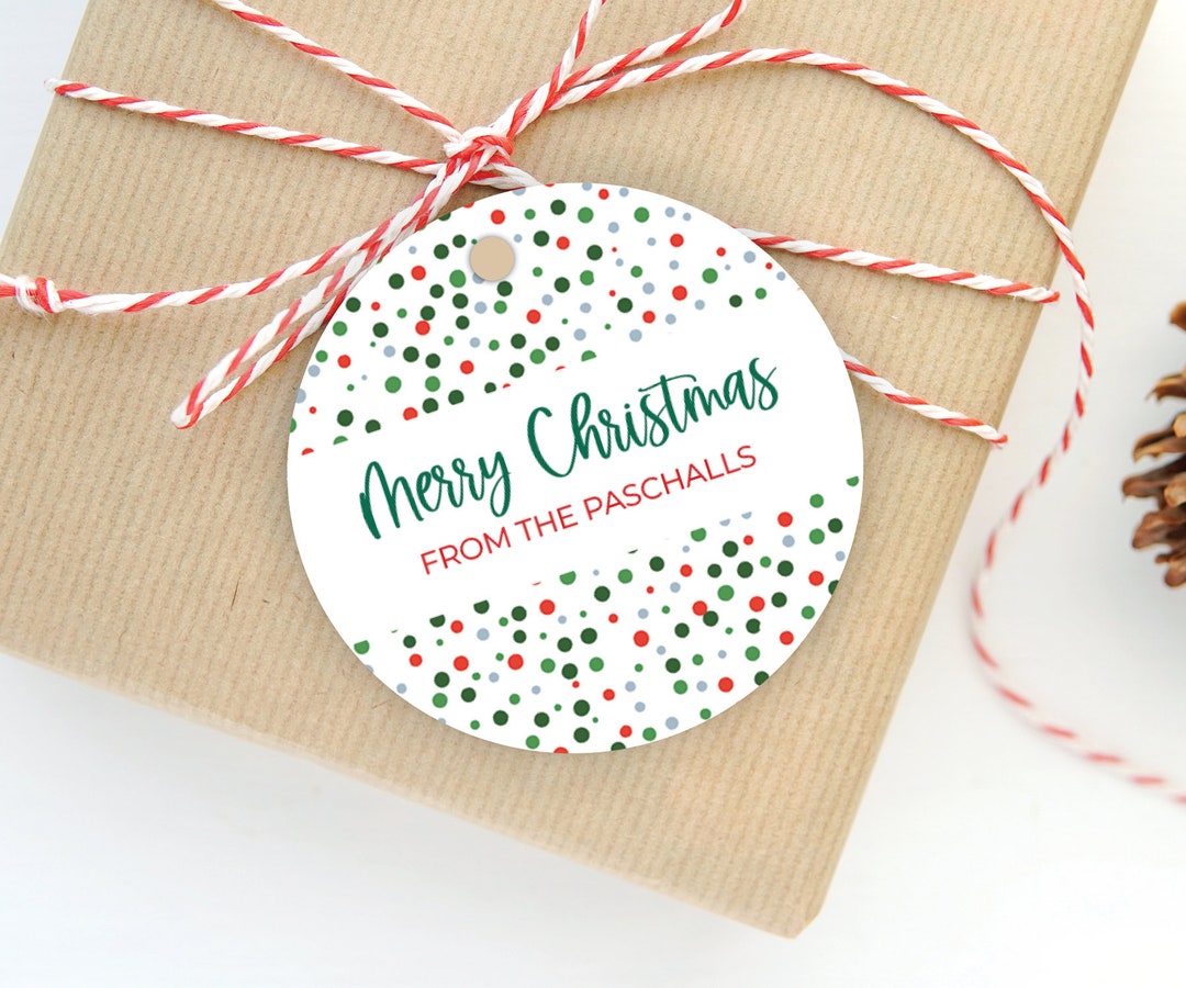 Personalized Christmas Gift Tag | Fun Kids Holiday 3" Round Gift Tag ...