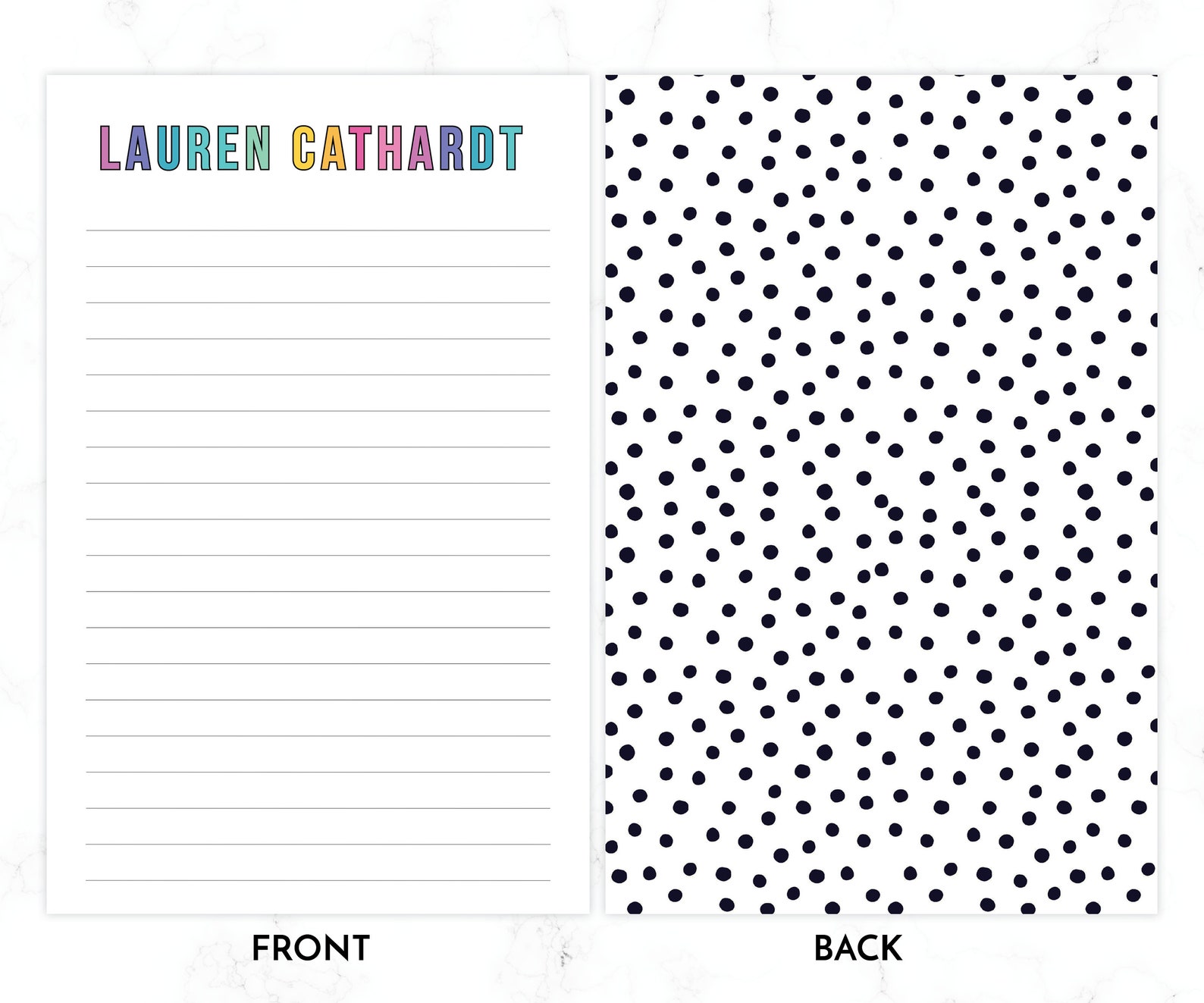 Kids Letter Writing Set Girls Lined Stationery Paper Polka | Etsy