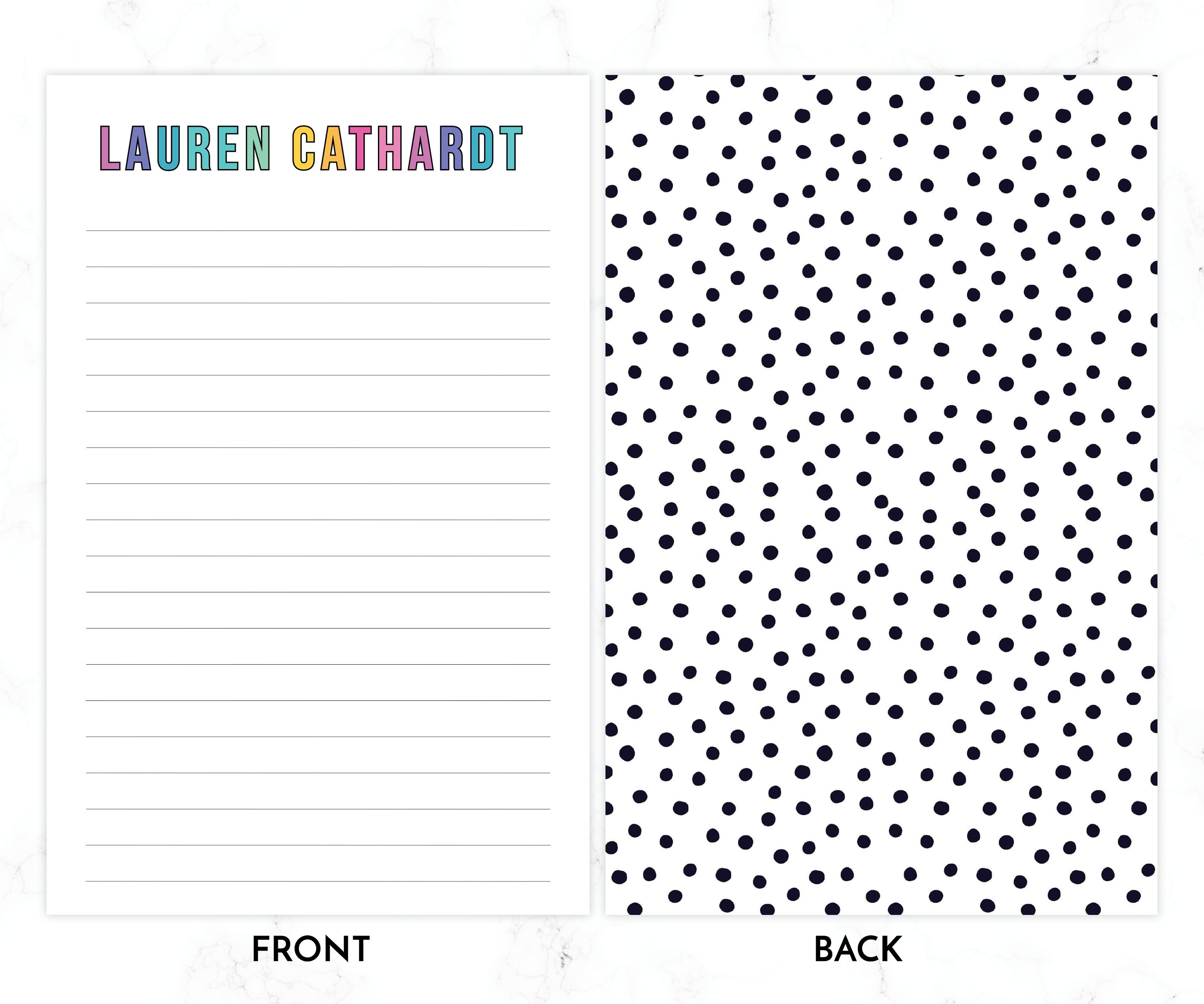 Kids Letter Writing Set Girls Lined Stationery Paper Polka - Etsy