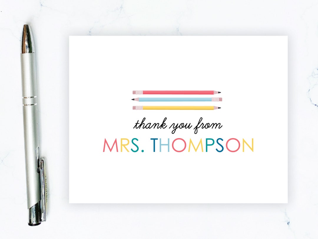Personalized Teacher Note Cards | Teacher Stationery Set | Teacher ...