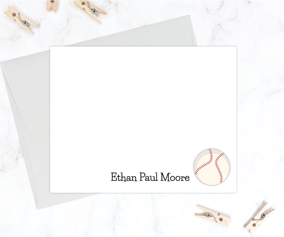 Baseball Stationery Set Baseball Stationary Set Baseball | Etsy