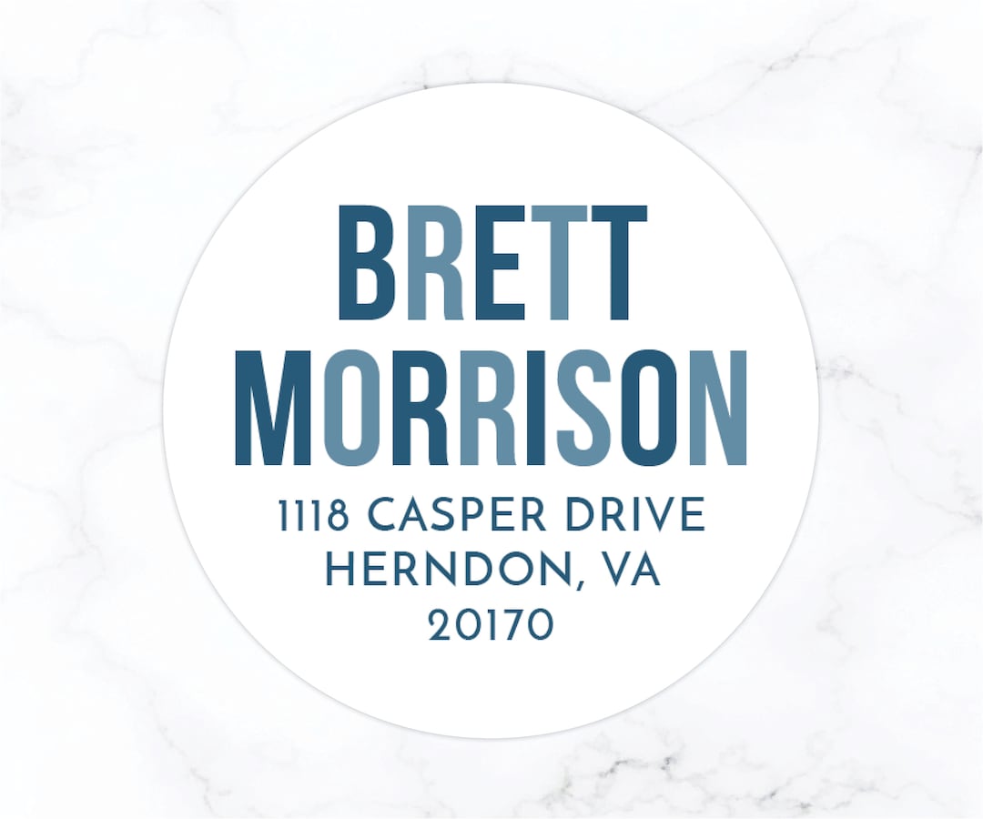 Round Return Address Labels for Kids | Round Address Stickers ...