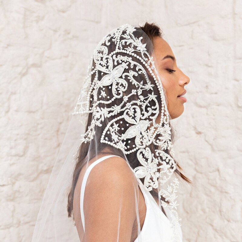 Embroidered Veil - Etsy