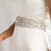 MEGAN SILVER Wedding Belt Bridal Sash, Art Deco Crystal Beaded Wide ...