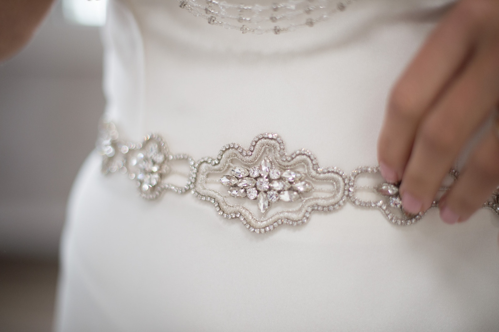 MERCER SILVER Wedding Belt Bridal Sash Art Deco Geo Crystal - Etsy