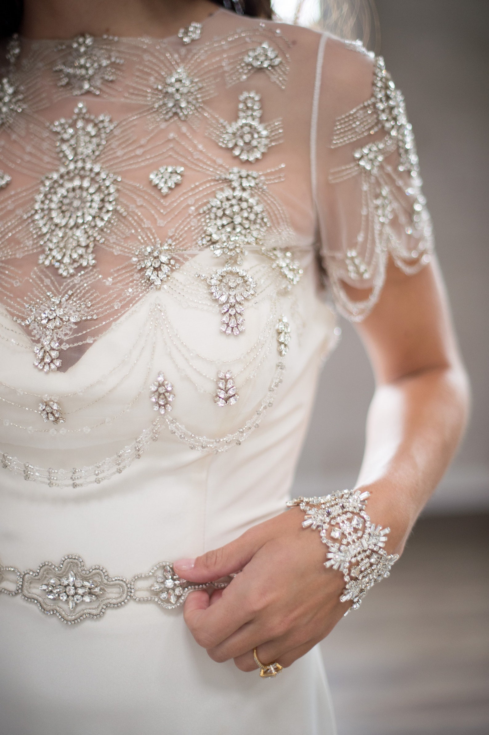 MERCER SILVER Wedding Belt Bridal Sash Art Deco Geo Crystal - Etsy