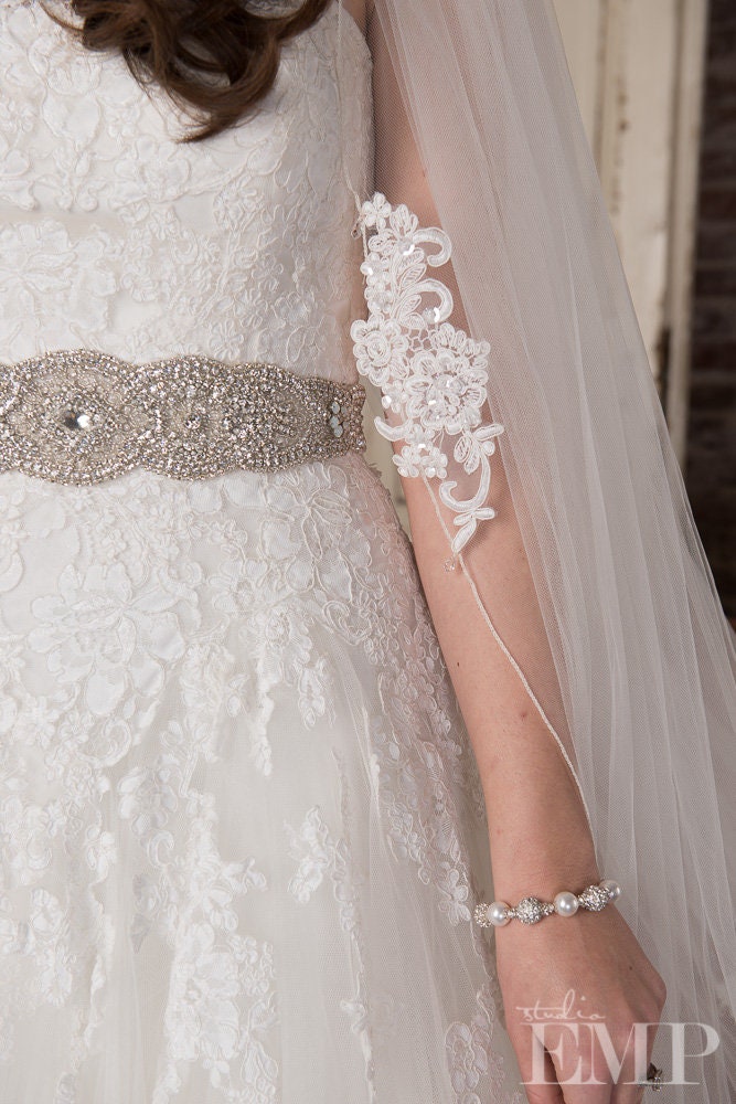 MEGAN SILVER Wedding Belt Bridal Sash Art Deco Crystal Beaded | Etsy