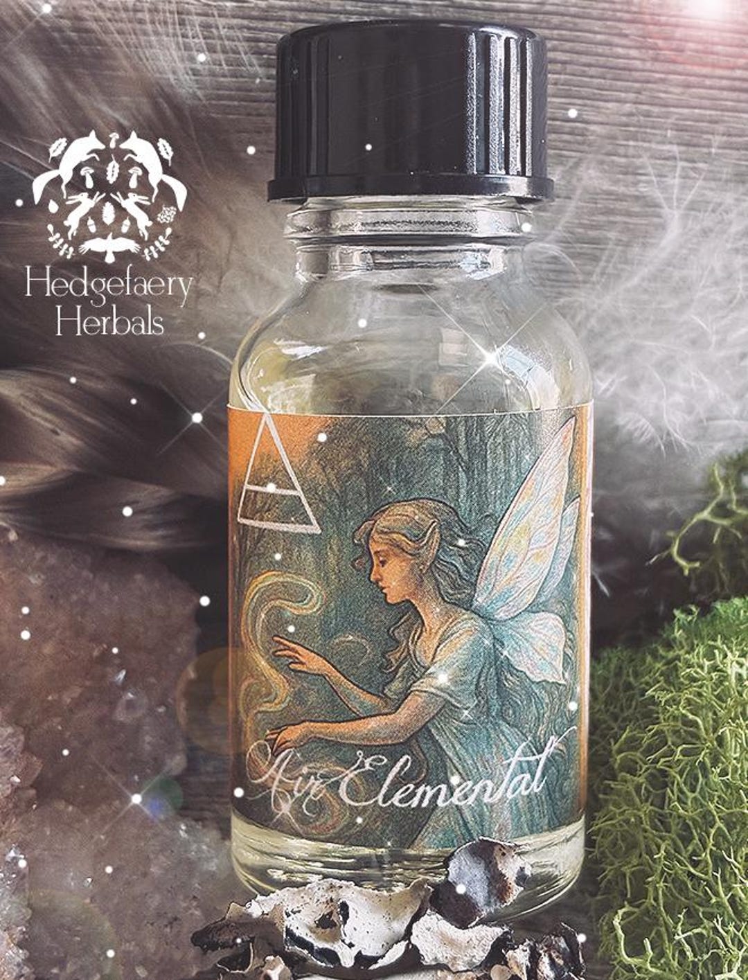 AIR ELEMENTAL Ritual Oil With Citrine Gemstone, Anointing, Plant ...