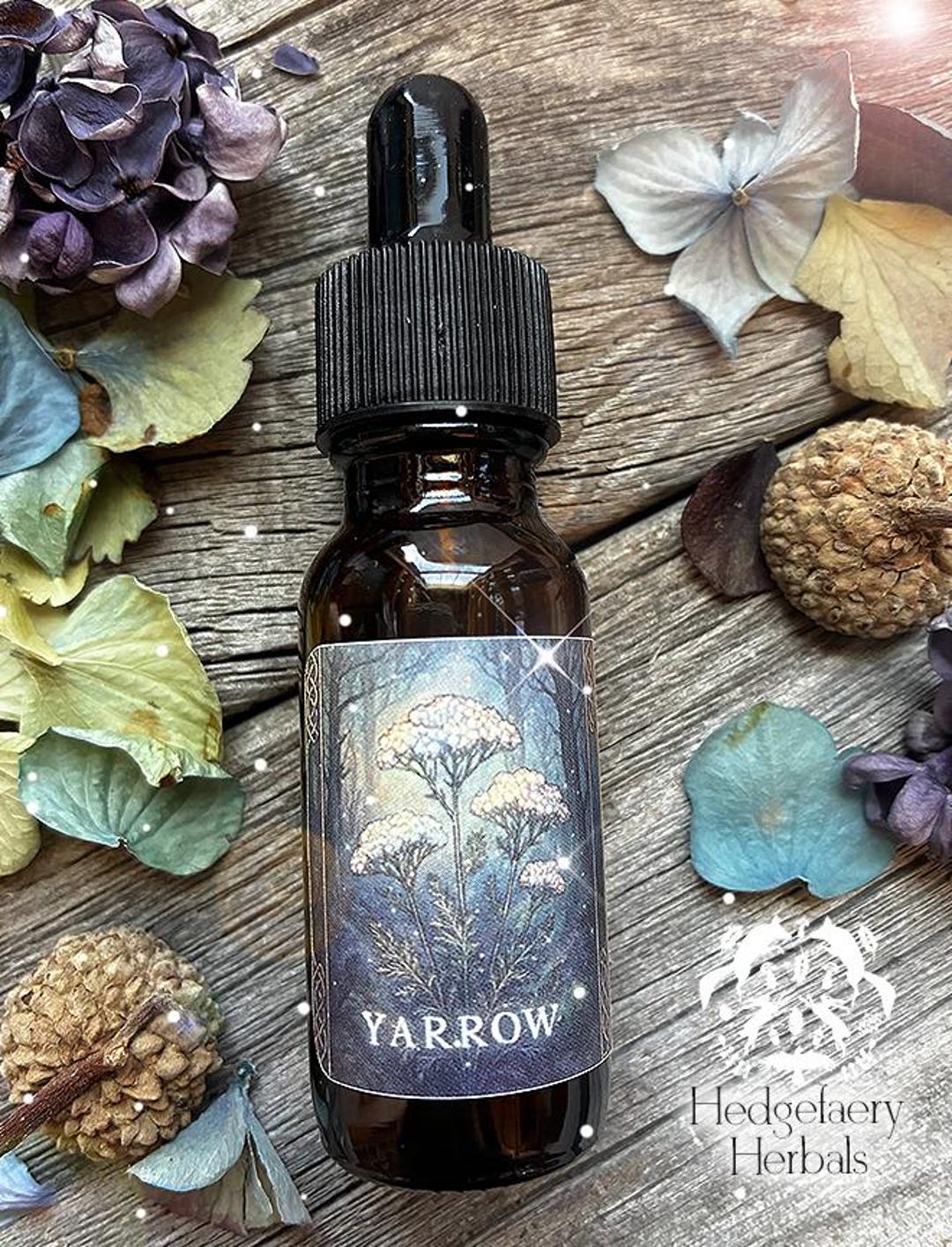 YARROW Flower Essence, Handmade Full Moon Flower Essence, Wyldfaery ...