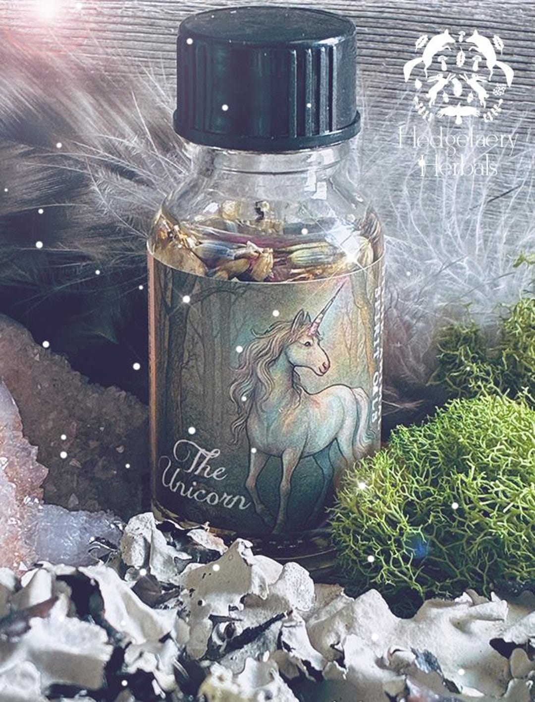 THE UNICORN Sidhe Animal Spirit Oil With Pink Tourmaline Gemstone ...