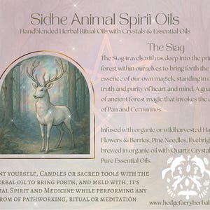 THE STAG, Cernunnos, Pan, Wildwoods, Ritual Oil, Sidhe Animal Spirit ...