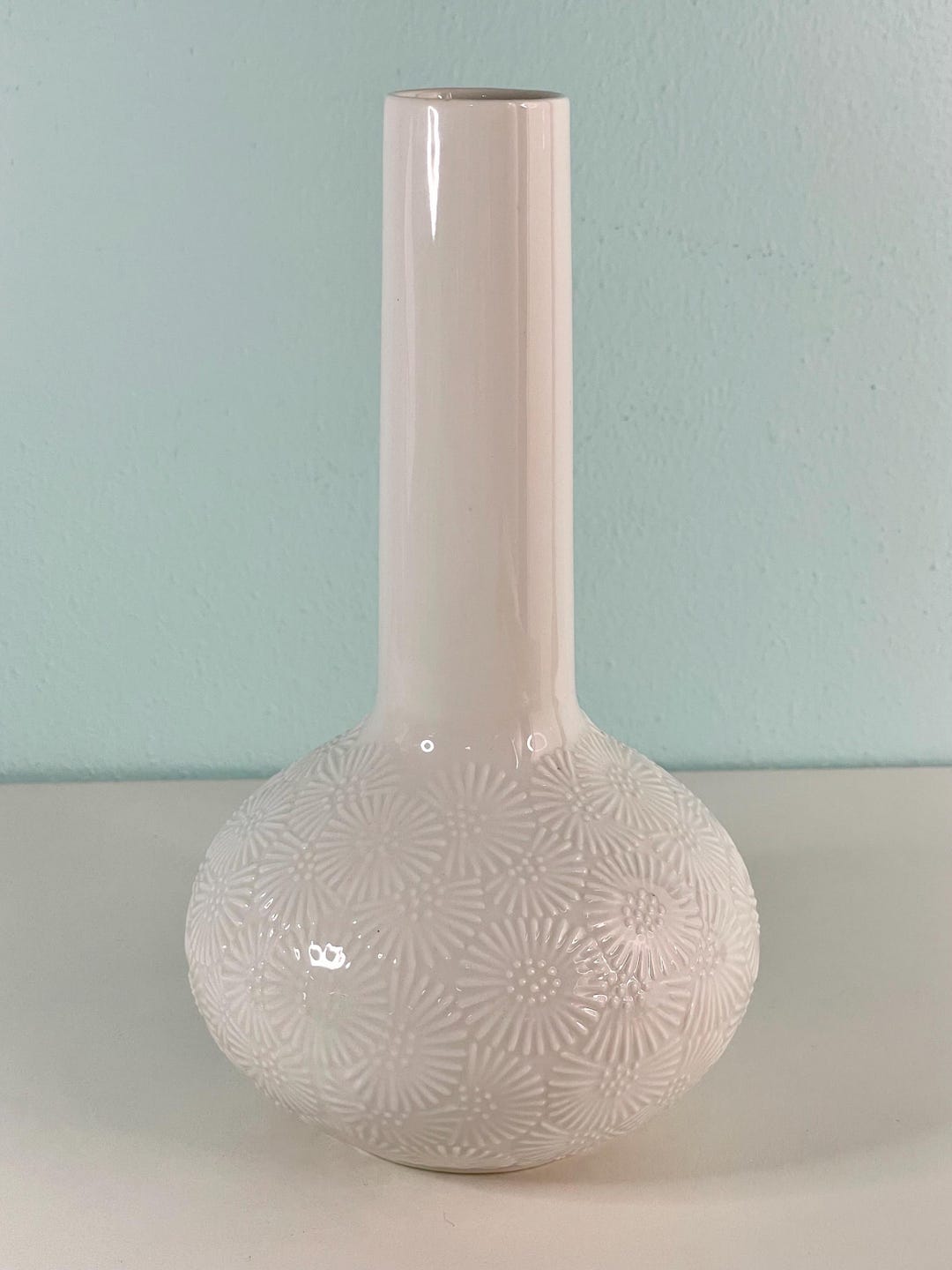 Thomas Germany White Porcelain Daisy Pattern Vase - Etsy