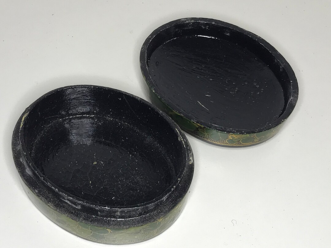 Green and Gold Lacquer Box With Lid - Etsy