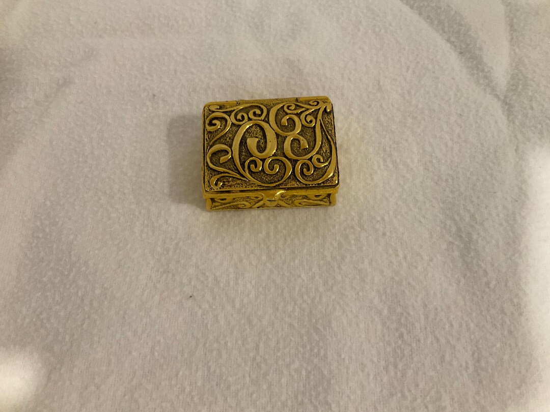 Gold Colored Perfume Cache Box - Etsy