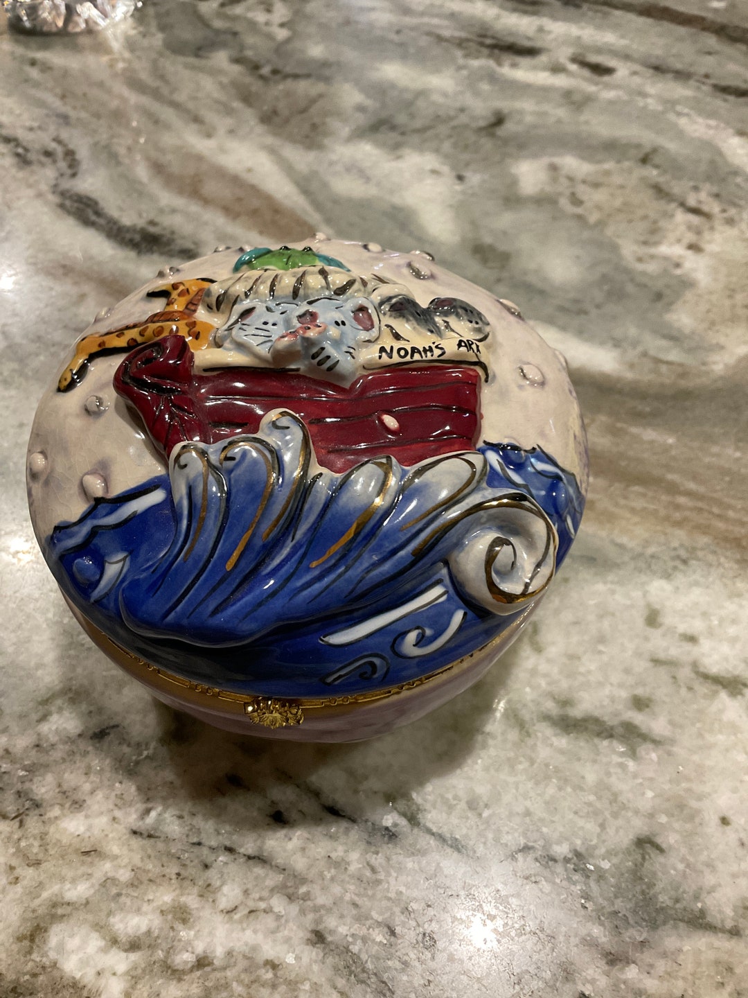 Cute Trinket Box Noah’s Arc Vintage - Etsy