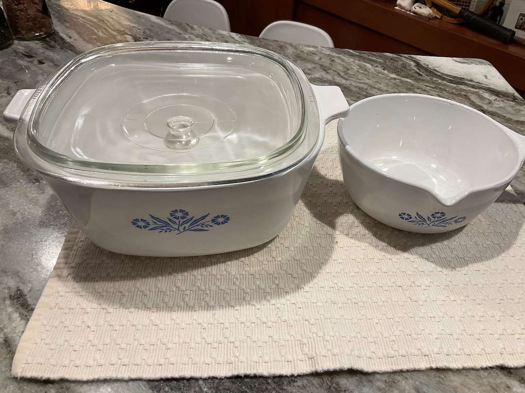 Corningware 2 1/2 Casserole Dish With Lid and 2 1/2 Cup Porridge Bowl ...